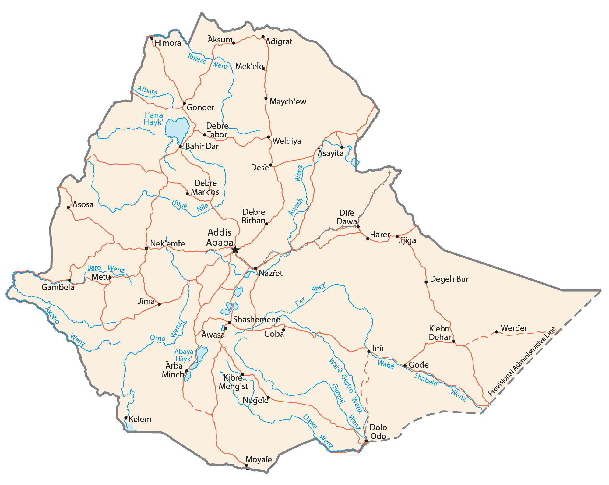 Nez visl Astrolabe Kbel k Ethiopian Cities Map T n T n Mrazy T n 