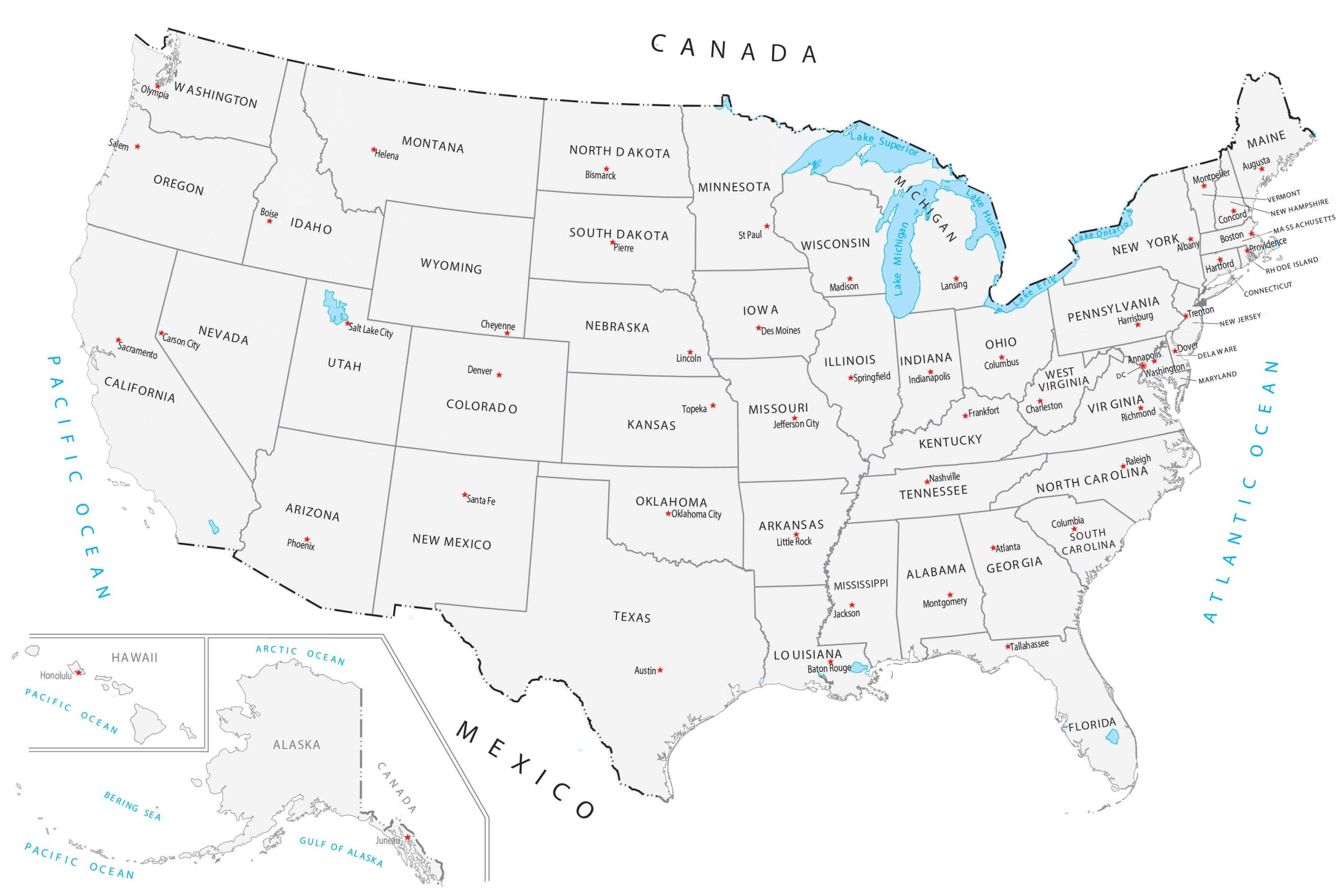 The United States Map With Names And Capitals Infoupdate The United States Map With Names And Capitals Infoupdate