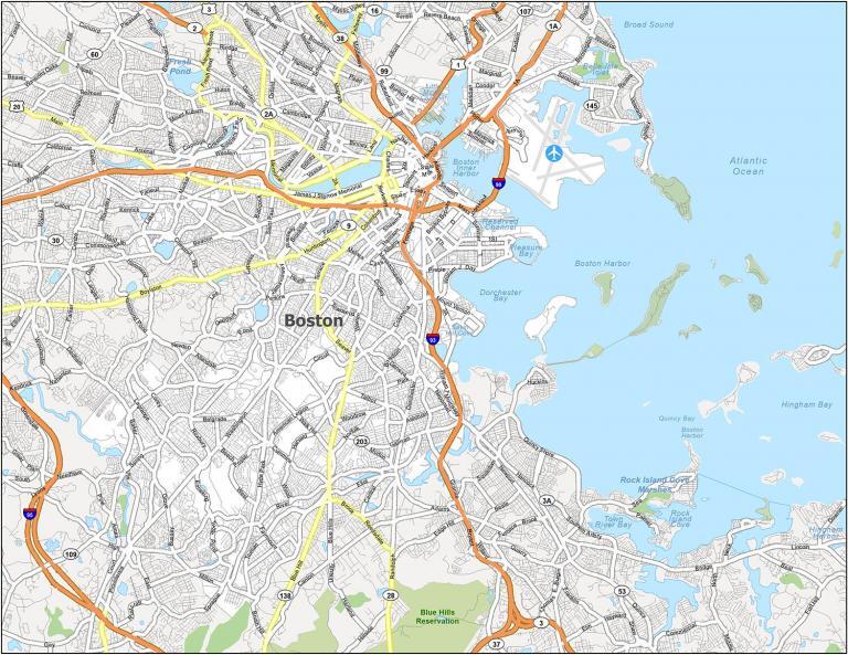 Boston Zip Code Map GIS Geography Boston Zip Code Map GIS Geography
