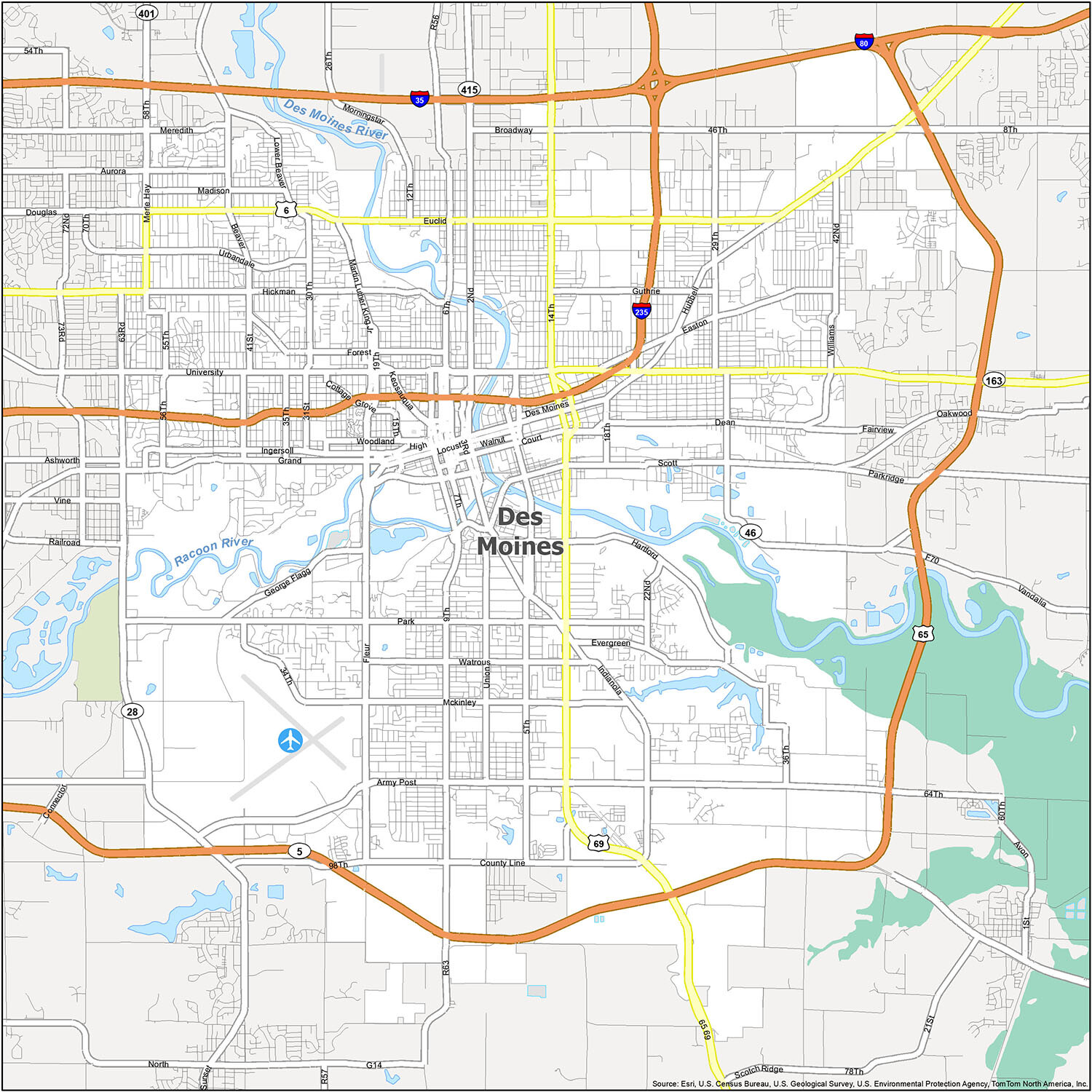 Des Moines Zip Code Map GIS Geography Des Moines Zip Code Map GIS Geography