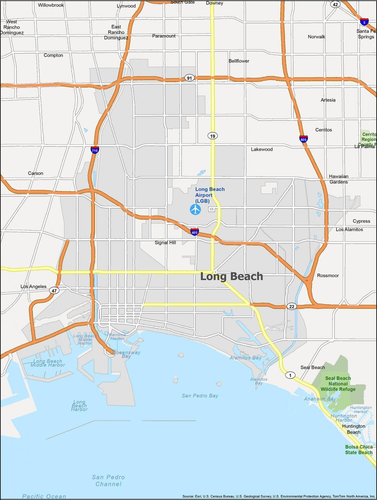 Long Beach California Map - GIS Geography Long Beach California Map - GIS Geography