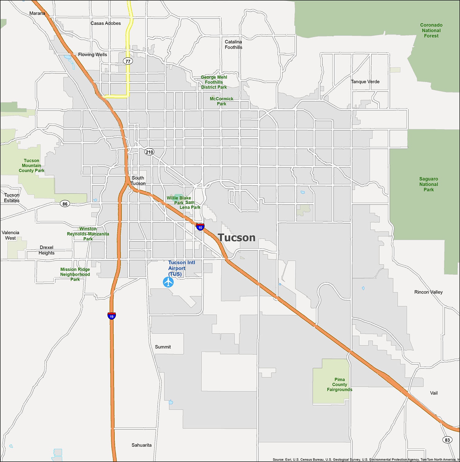 Tucson Zip Code Map GIS Geography Tucson Zip Code Map GIS Geography
