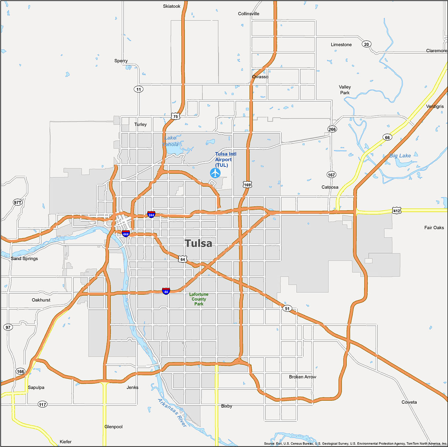 Tulsa Zip Code Map GIS Geography