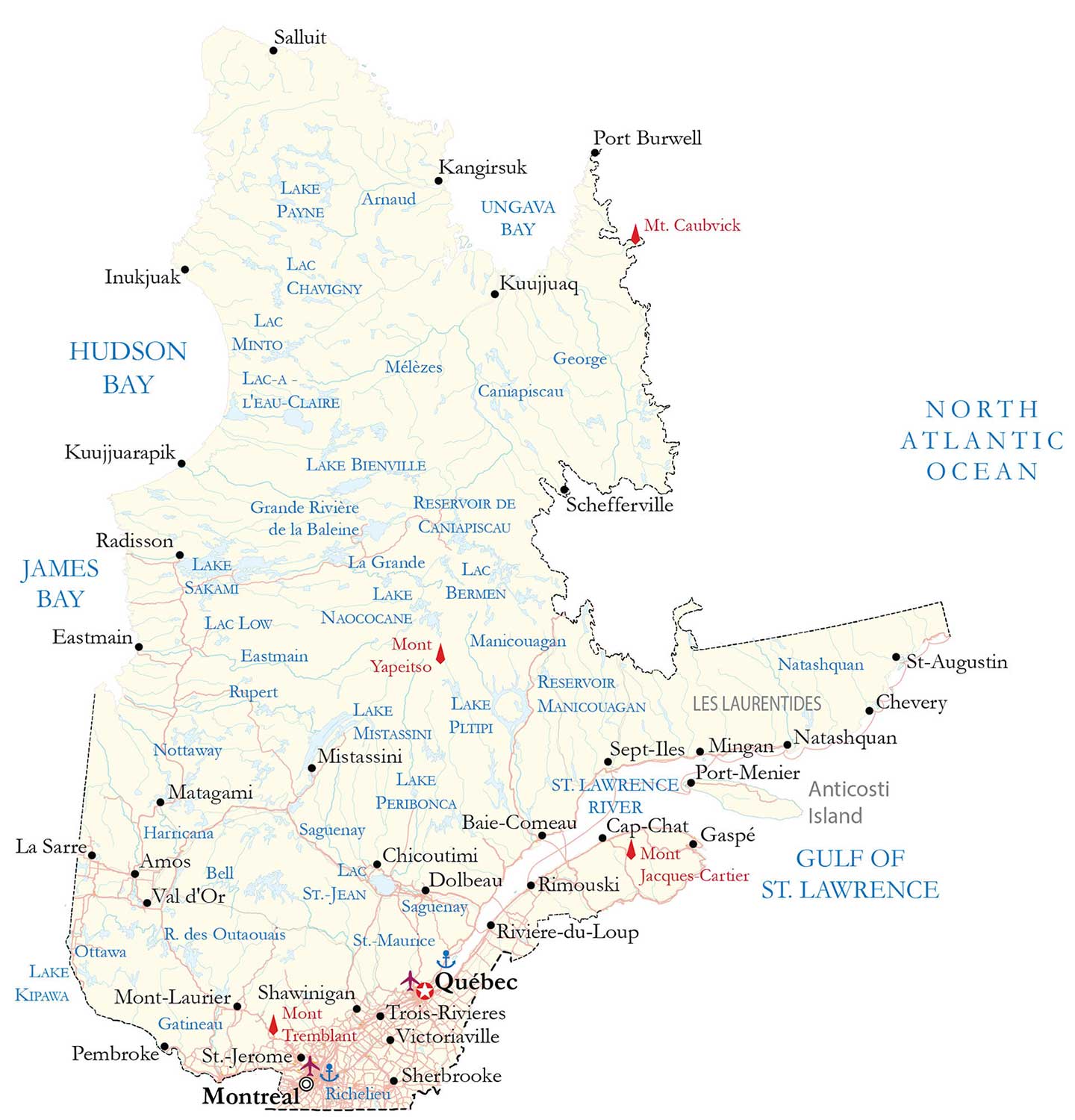 Quebec Map Cities And Roads GIS Geography Quebec Map Cities And Roads GIS Geography