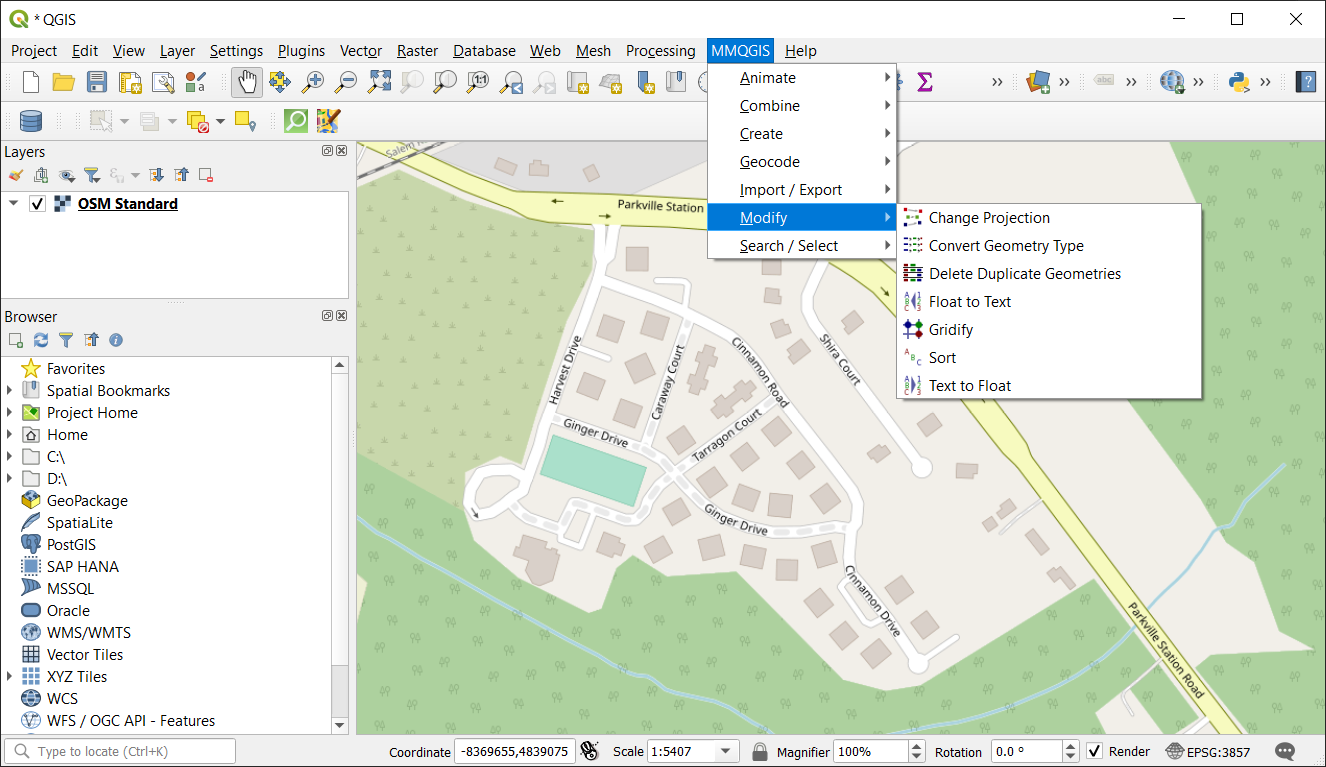 MMQGIS Plugin Get More Out Of QGIS GIS Geography