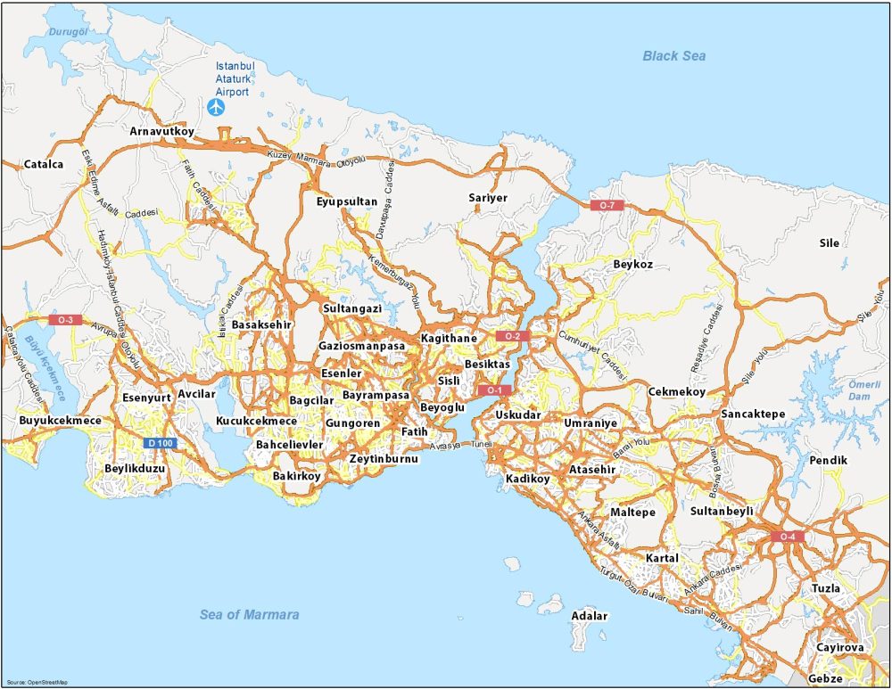 Map Of Istanbul Turkey GIS Geography