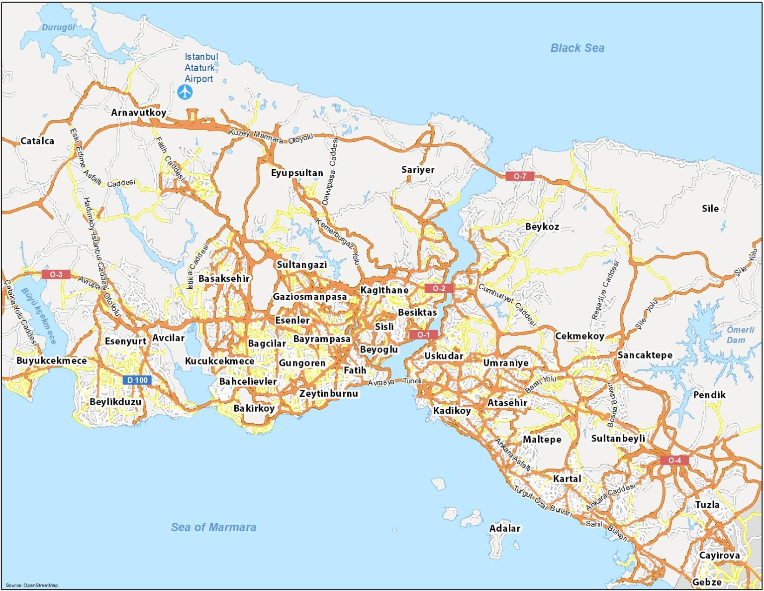 Map Of Istanbul Turkey GIS Geography