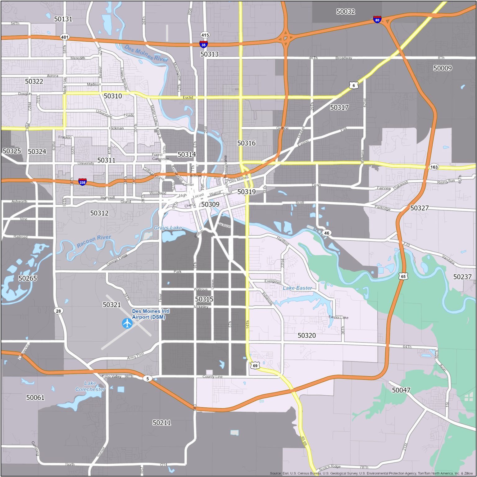 Des Moines Zip Code Map GIS Geography Des Moines Zip Code Map GIS Geography