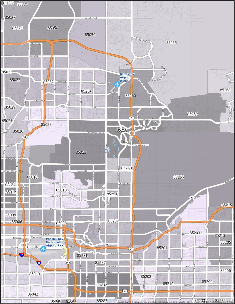 Scottsdale Zip Code Map GIS Geography Scottsdale Zip Code Map GIS Geography