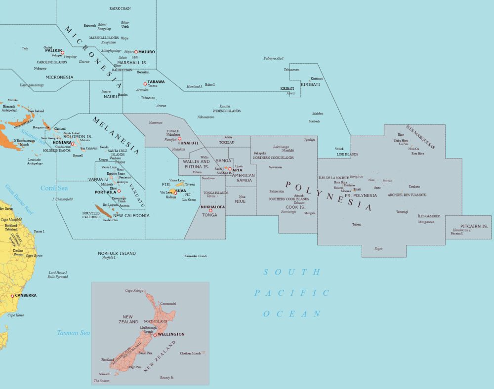 Polynesia Map Political And Physical Map GIS Geography