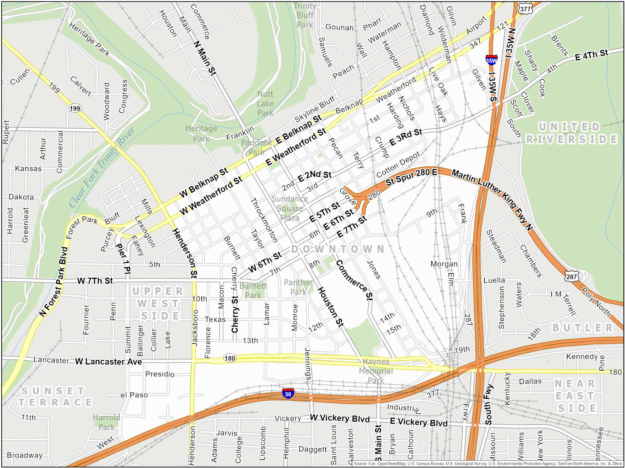 Fort Worth Neighborhood Map GIS Geography